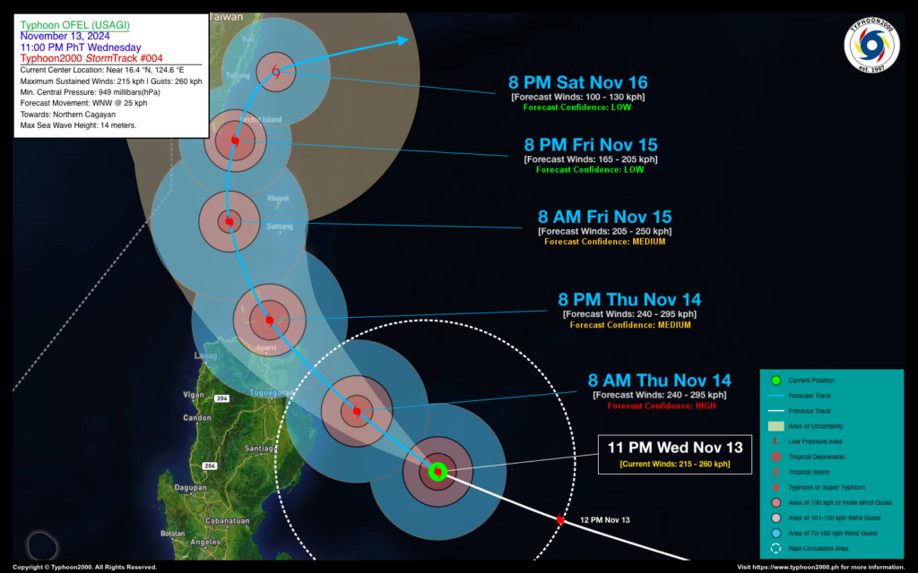 Typhoon Ofel Hits Northern Philippines